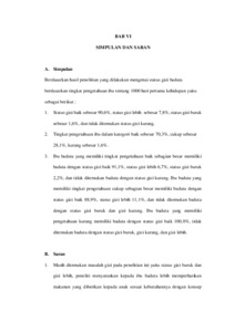 STATUS GIZI BADUTA BERDASARKAN TINGKAT PENGETAHUAN IBU TENTANG 1000 ...